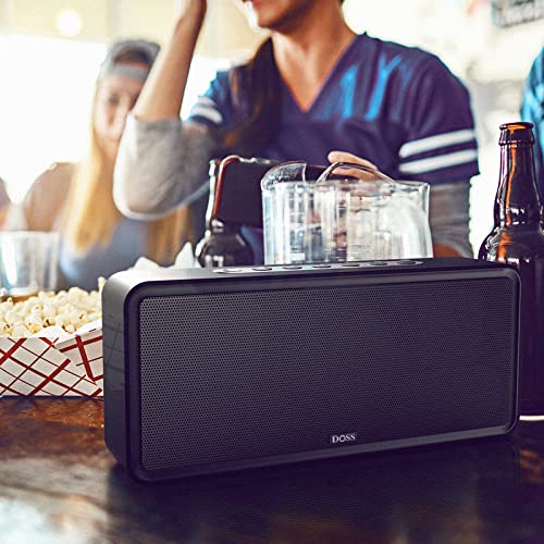 DOSS Bluetooth Speaker, SoundBox XL Home Speaker with Subwoofer, 32W Loud Sound with Booming Bass, DSP Technology, Wireless Stereo Pairing,10H Playtime, Speaker for Home, Indoor, and Office