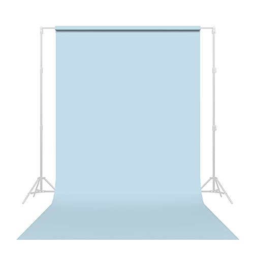 Savage Seamless Paper Photography Backdrop - Color #41 Blue Mist, Size 86 Inches Wide x 36 Feet Long, Backdrop for YouTube Videos, Streaming, Interviews and Portraits - Made in USA