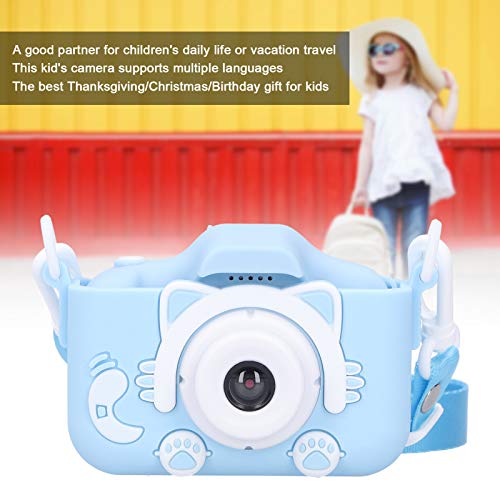 SALUTUY Children Camera, Video Recording Camera Toy Lightweight Easy to Operate Portable for Children for Gifts(Blue)