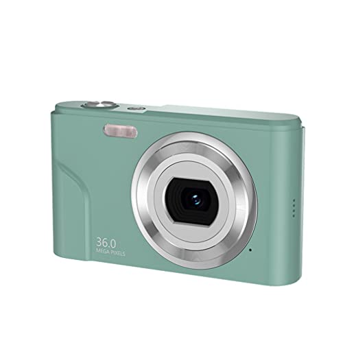 QSYY Boys and Girls Children's Digital Camera-36 Million Pixels, 16X Digital Zoom, with 32GB SD Card, High-Definition 1080P Rechargeable Mini Camera, Suitable for Students, Teenagers, Children,Green