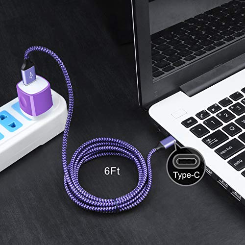 Fast Charging USB Type C Wall Charger for Samsung Galaxy Note 20/10, S23 S22 S21 S20 FE/Ultra 5G S20+ S10 A51 A71 A11 A01 A20 A50, 5V/1A Single Power Adapter Charger Block Cube 6ft USB C Cable, 2Pack