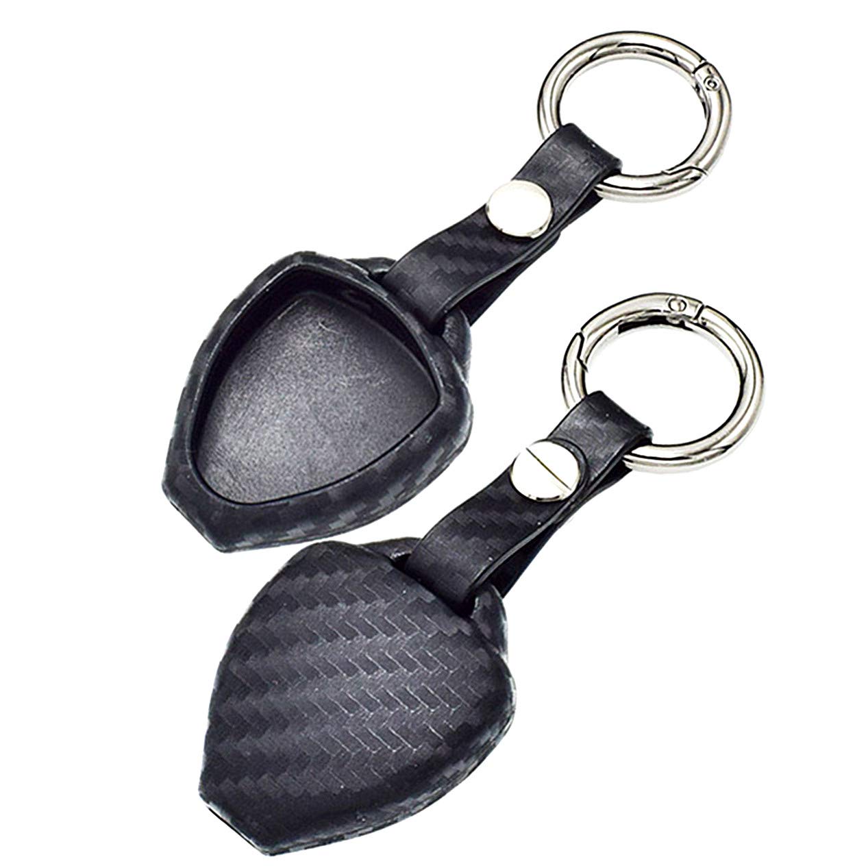 WFMJ Black Carbon Fiber Silicone 2 3 4 Buttons Remote Smart Key Chain Cover Case For Toyota Camry Avalon Corolla Matrix RAV4 Venza Yaris 4Runner Land Cruiser Scion iQ tC xB xD Pontiac Vibe