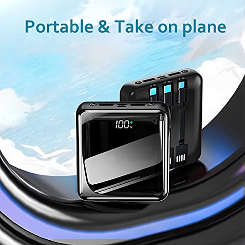 The perseidsĀ 10000mAh Portable Power Bank Built in Cables Portable Charger 22.5W 3A Fast Charging Battery Pack with LED Digital Display Compatible with iPhone, Samsung Galaxy, Tablet and More