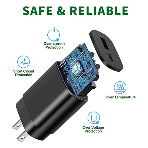 USB C Charger Fast Charger 25W Super Fast Charging Block Compatible Samsung Galaxy S22+ S22 Ultra S21+ S21 Ultra 5G S9 S8 Plus S10 S10e S20 FE Note 8 9 10 20 Plus,USB C Power Adapter (Black)