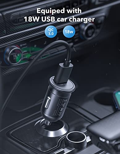 Compatible with Magsafe Car Mount Charger,THREEKEY Magnetic Wireless Car Charger Mount Vent Hook Phone Holder for iPhone 14/13/12 Series Phone & MagSafe Case(with QC3.0 Adapter)