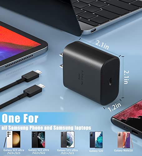 45W Samsung USB-C Super Fast Charger Type C for Samsung Galaxy S23 Ultra/S23/S23+/S22/S22 Ultra/S22+/Note 20/S20/S21, Galaxy Tab S7+/S8+,PPS Wall Charger Block with 6.6FT C Charger Cable Fast Charging