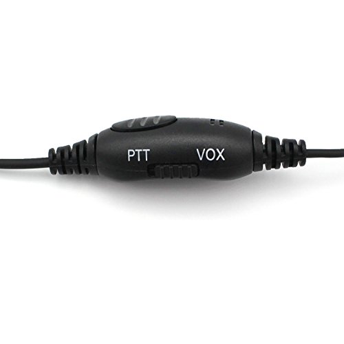 Over-Head Earpiece/Headset with Boom Mic &VOX for Midland/Alan GMRS/FRS GXT250 GXT1000VP4 LXT500VP3 LXT380 LXT118 2 Two Way Radios 2-pin Jack