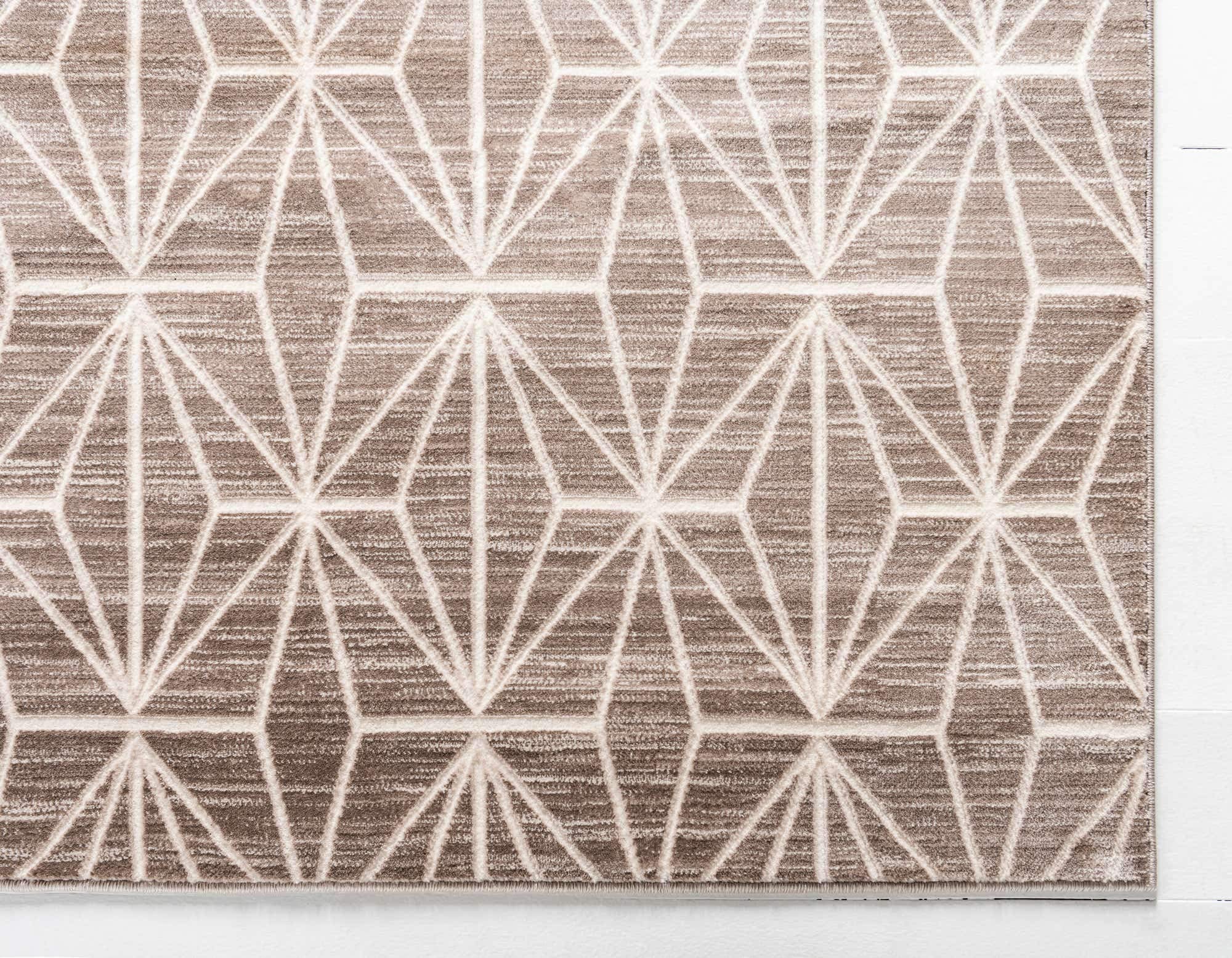 Unique Loom Uptown Collection by Jill Zarin Collection Geometric Modern Brown Area Rug (8' 0 x 10' 0)