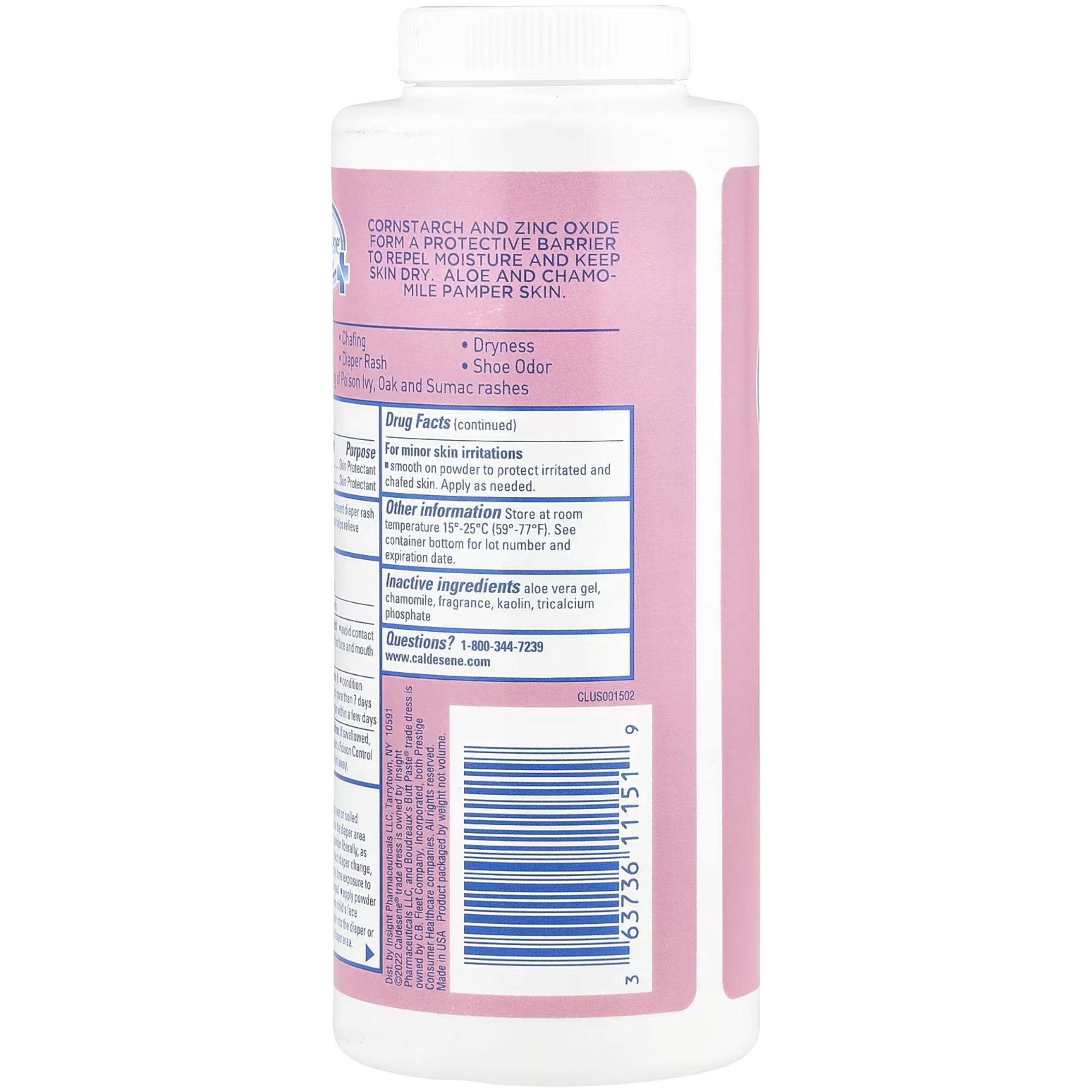 Caldesene Medicated Protecting Powder with Zinc Oxide & Cornstarch-Talc Free, 5 oz | Pack of 3