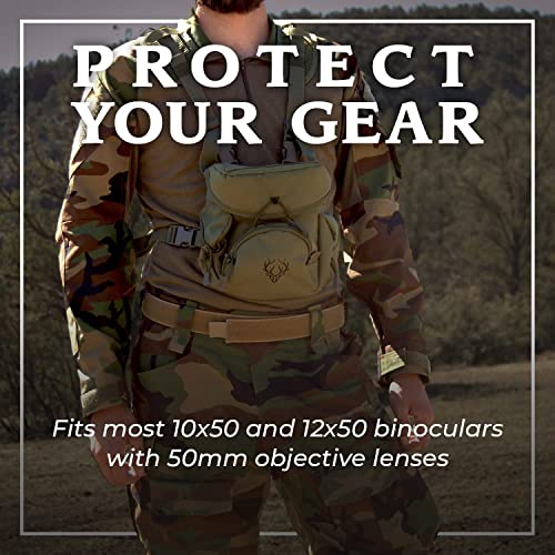 Boundless Performance Binocular Harness Chest Pack - Our Bino Harness case is Great for Hunting, Hiking, and Shooting - Bino Straps Secure Your Binoculars-Holds rangefinders, Bullets, Gear - Multicam