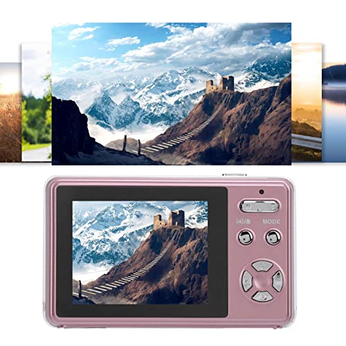 40MP Digital Camera 2.4 Inch Screen Mini Video Camera with 16x HD Digital Zoom 32GB Digital Cameras for Photography (Pink)