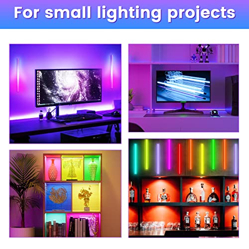 Muzata 10Pack 1FT/12inch Excellent Spotless LED Channel System with Milky White Cover Black Aluminum U Shape LED Strip Diffuser Channel U108 BW 0.3M