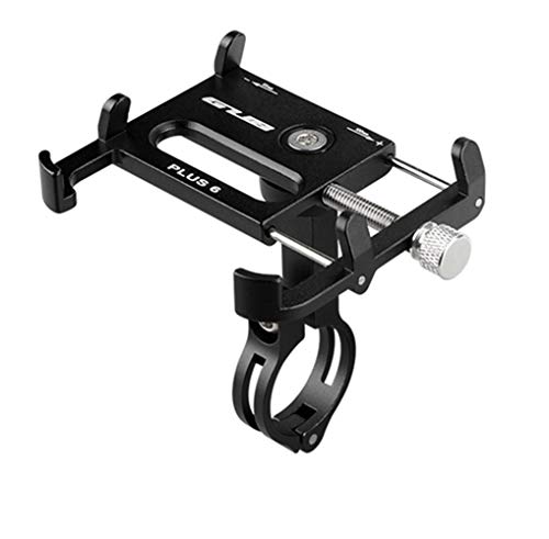 Gub Bicycle & Motorcycle Phone Mount - Aluminum Bike Phone Holder with 360°Rotation Adjustable Handlebar Phone Holder Compatible with iPhone XS XR 8 Plus,Compatible with Samsung S9/S8 (PLUS6 BLACK)