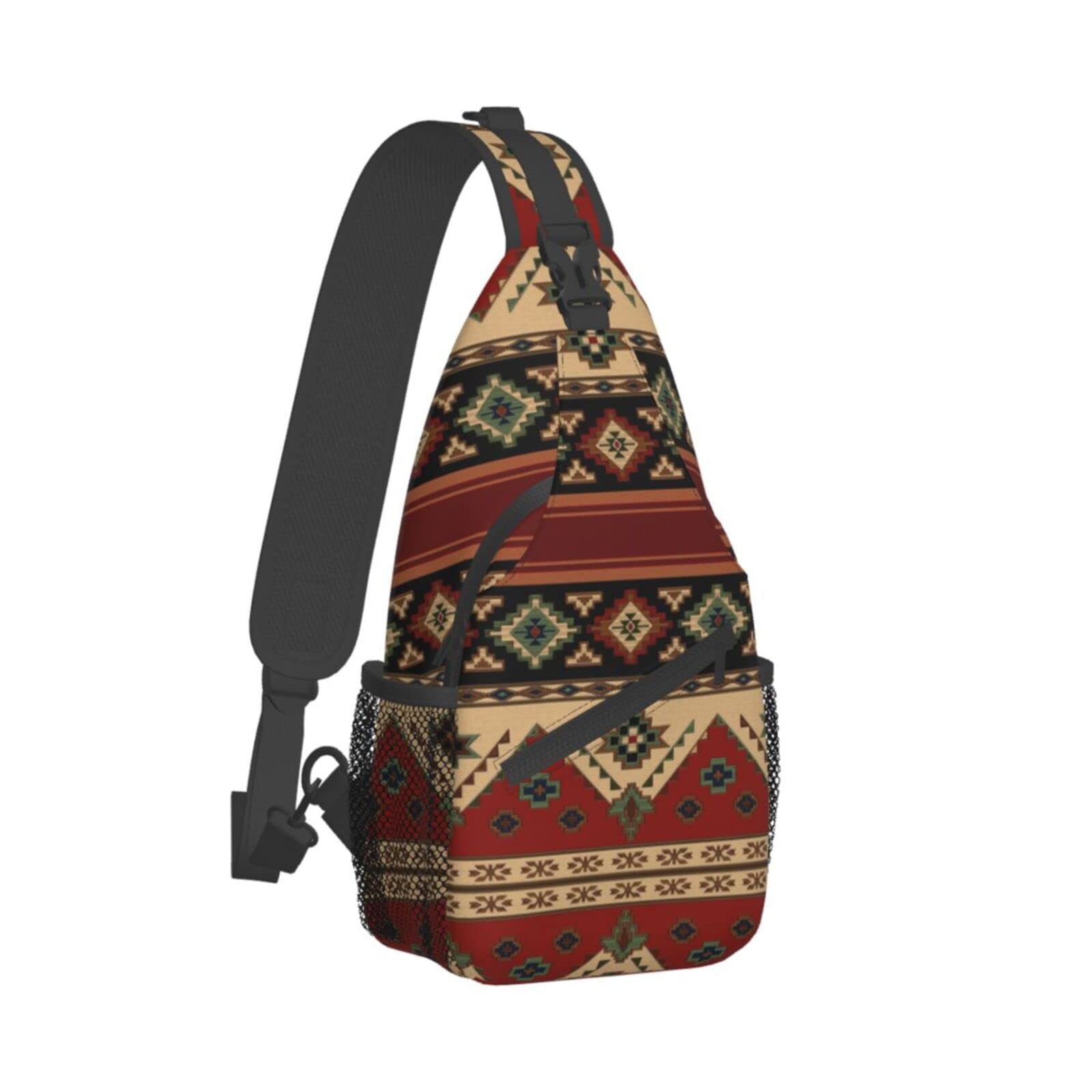 ZREXUO Native American Sling Backpack,Casual Crossbody Backpack Sling Bag Chest Daypack for Men Women Sport