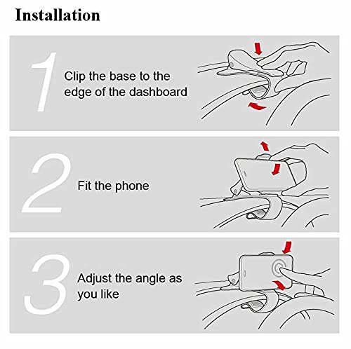 LIZHOUMIL Car Phone Mount - Universal HUD Design Smart Phone Holder 6.5 Inch Universal Clip On Car HUD GPS Dashboard Mount Cell Phone Holder Non-Slip Durable Stand for Safe Driving