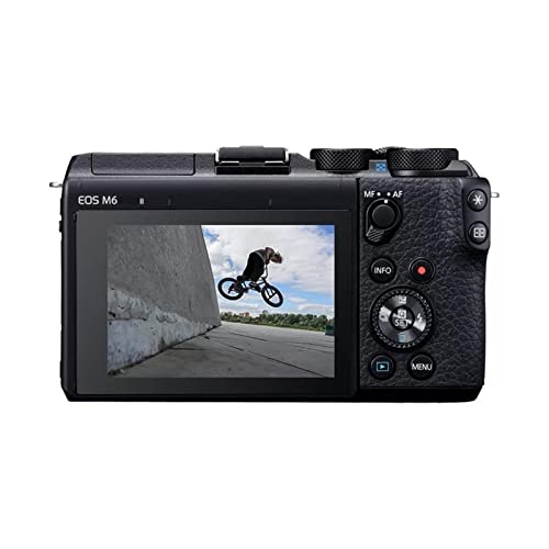 Camera EOS M6 II Mirrorless Camera Digital Camera with EF-M 15-45mm F/3.5 Lens Compact Camera Professional Photography Digital Camera (Color : Silver)