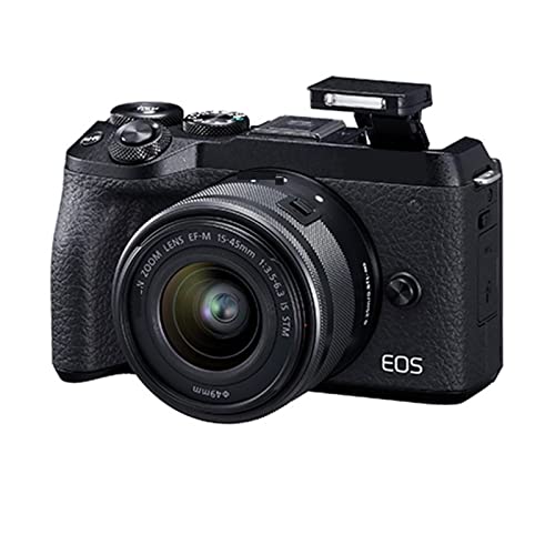 Camera EOS M6 II Mirrorless Camera Digital Camera with EF-M 15-45mm F/3.5 Lens Compact Camera Professional Photography Digital Camera (Color : Silver)