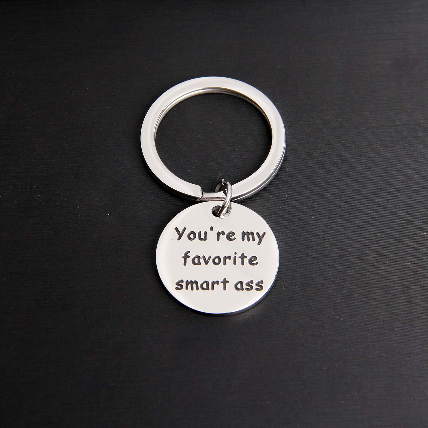ENSIANTH Funny Couples Jewelry You’re My Favorite Smart Ass Keychain Funny Boyfriend Gift Husband Gift (Smart Ass Keychain)