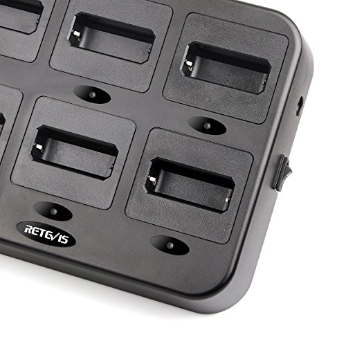 Retevis RT22 Six-Way Charger Multi Unit ChargerĀ Compatible with Retevis RT22 RT22S RB19 RB19P Walkie Talkie (1 Pack)