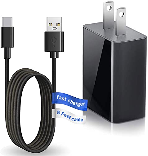 Blu Android Phone Charger, 5V USB Type C Wall Charger Adapter Fast Charging Block for Blu View 3, View 2, G9, G90 Pro, G91 Max, G91 Pro, G91S, G50 MEGA, G70, VIVO XI Smartphones 5ft Charge Cable Cord