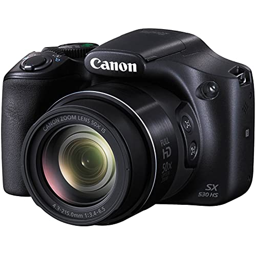 Canon PowerShot SX530 HS Wi-Fi Digital Camera with 32GB Card + Case + Flash + Battery & Charger + Tripod + Kit (Renewed)