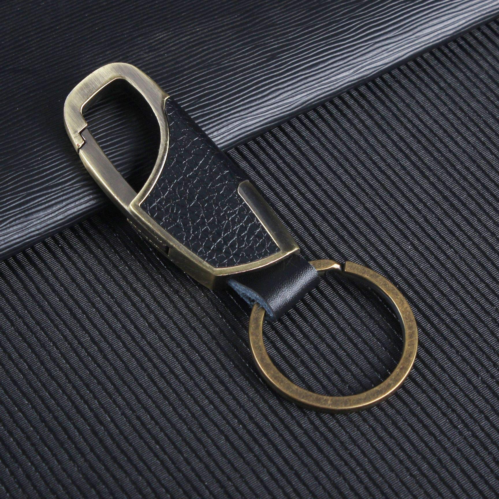 BAKUN Premium Handmade Car Leather Valet Keychain Key Organizer For Men Women, Home Key Chain Key Ring Key Holder(Bronze)