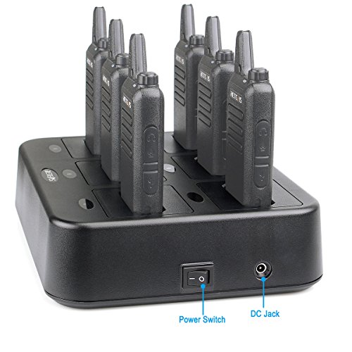 Retevis RT22 Six-Way Charger Multi Unit ChargerĀ Compatible with Retevis RT22 RT22S RB19 RB19P Walkie Talkie (1 Pack)