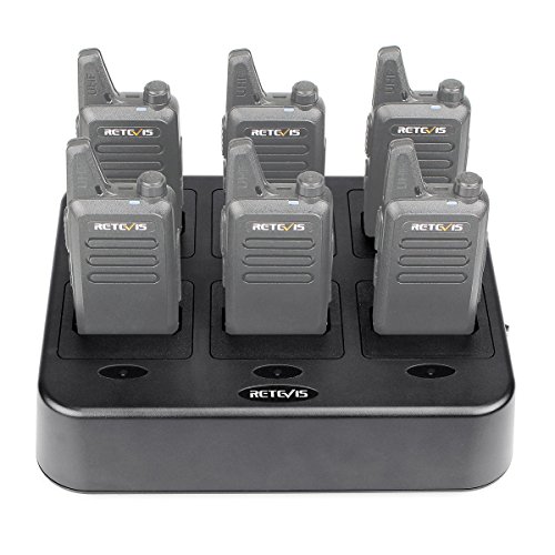 Retevis RT22 Six-Way Charger Multi Unit ChargerĀ Compatible with Retevis RT22 RT22S RB19 RB19P Walkie Talkie (1 Pack)