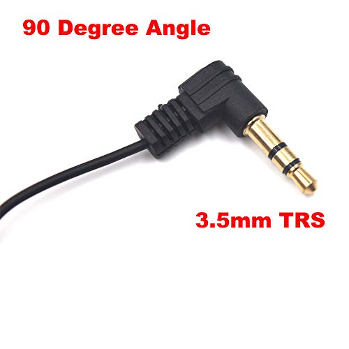 kework 3.5mm Audio Cable - 2-Pack 30cm Mini Coiled 3.5mm Headphone Cable, 90 Degree 1/8" 3.5mm TRS Jack Male to Male Stereo Audio Aux Coiled Cord (AM-AM)