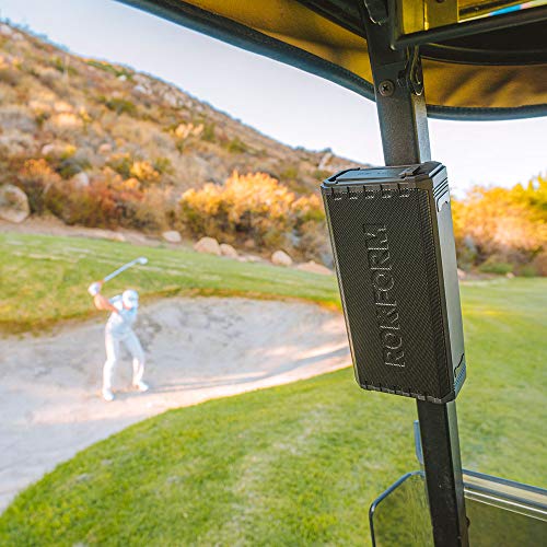 Rokform G-ROK β Portable Golf Speaker, Magnetic Wireless Speaker, IPX7 Waterproof, Shockproof & Dustproof, Loud & Clear Sound, 24 Hour Battery, Rugged Outdoor Golf Cart Speaker (Black)