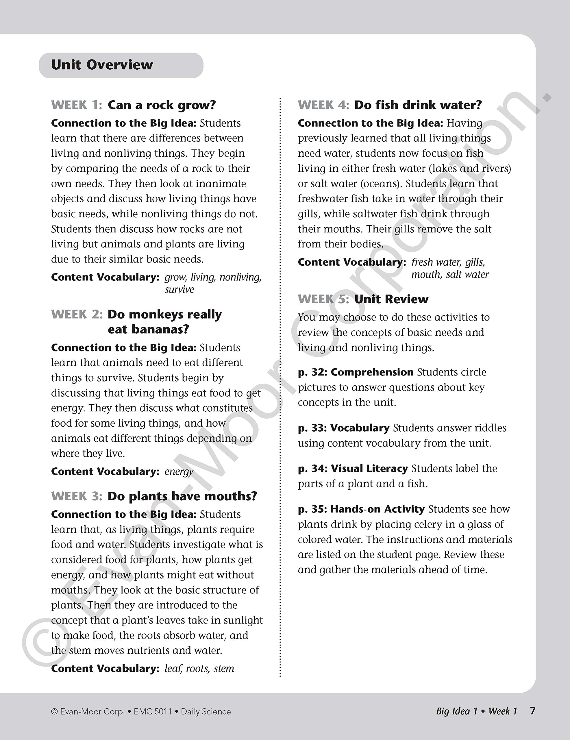 Evan-Moor Daily Science, Grade 1 Homeschooling & Classroom Resource Workbook, Printable Worksheets, Teaching Edition, Earth, Life, and Physical Science, Vocabulary, Test Prep, Hands-On Projects