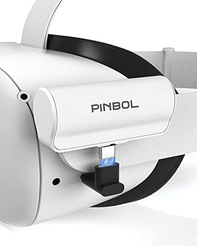 PINBOL Power Bank Battery Pack for Oculus Quest and Quest 2, Portable and Fast Charging Extended Battery, Lightweight Battery Pack for Extra Play Time, 3300mAh