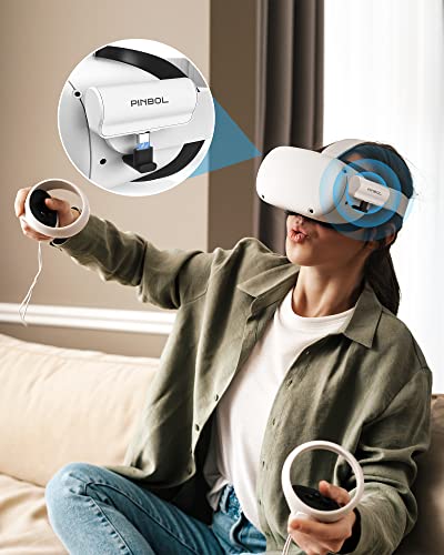PINBOL Power Bank Battery Pack for Oculus Quest and Quest 2, Portable and Fast Charging Extended Battery, Lightweight Battery Pack for Extra Play Time, 3300mAh
