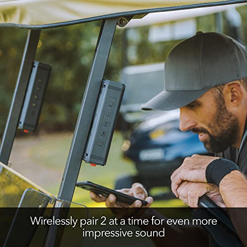Rokform G-ROK β Portable Golf Speaker, Magnetic Wireless Speaker, IPX7 Waterproof, Shockproof & Dustproof, Loud & Clear Sound, 24 Hour Battery, Rugged Outdoor Golf Cart Speaker (Black)