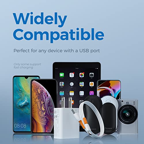 OCOOPA Quick Charge 3.0 Adapter, 18W Quick USB Wall Charger for Hand warmers, Charging Adapter for iPhone 11/Pro Max/XS XR/X/8/8P/iPad, Galaxy S10/S9/S8/Note 9/8 and More