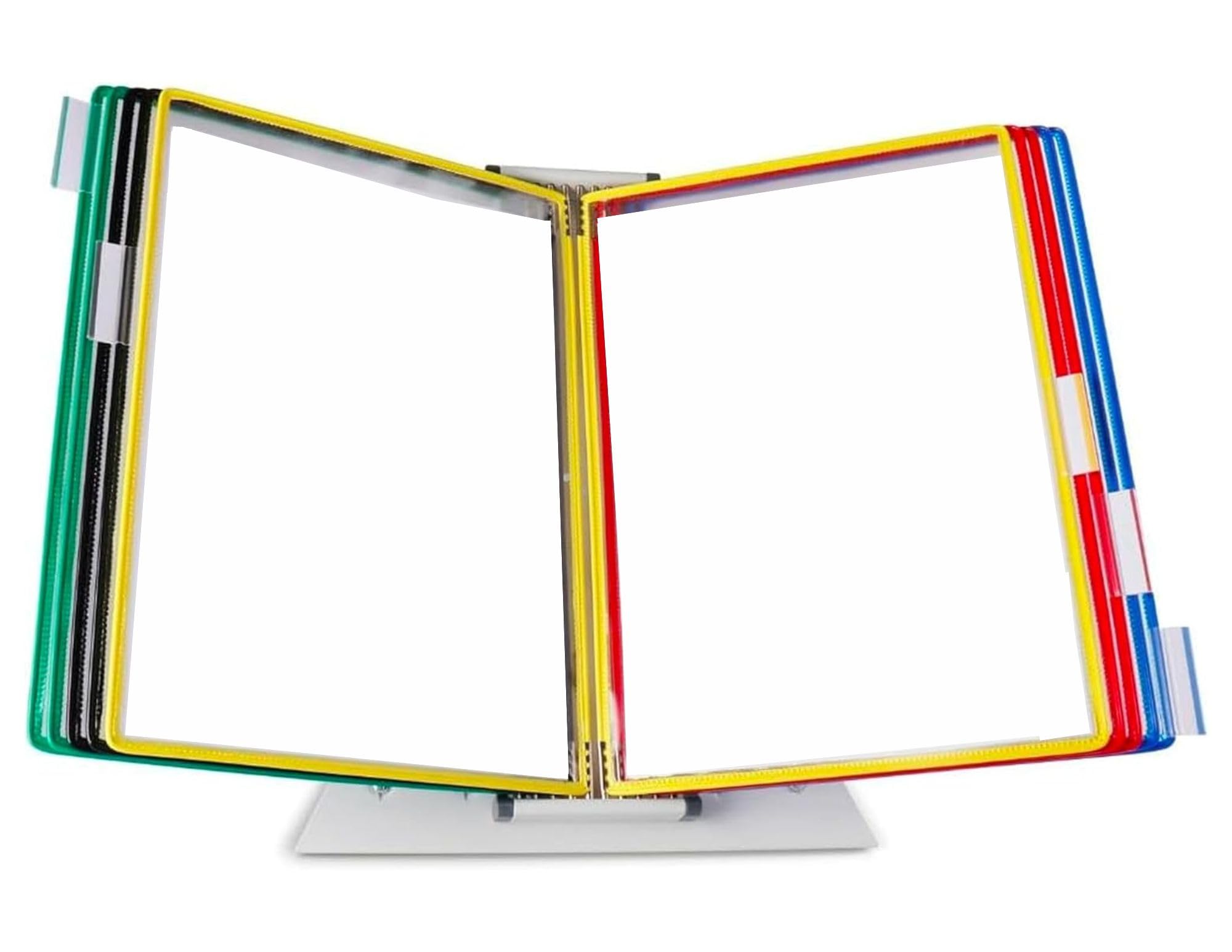 Tarifold Desktop Reference System With 10 Display Pockets, Assorted Colors, 20 Sheet Capacity (D291)
