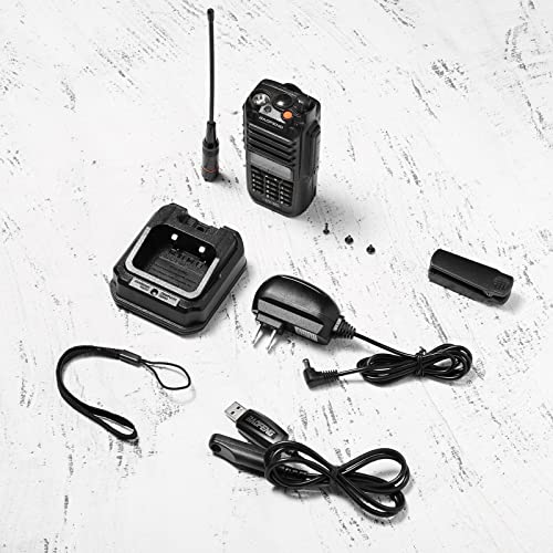 BAOFENG UV-9G GMRS Radio Waterproof IP67, Outdoors Two Way Radios Long Range Rechargeable, Handheld Dual Band NOAA Scanner, GMRS Repeater Capable, Programming Cable Included