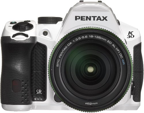 Pentax K-30 16 MP CMOS Digital SLR 18-135 WR Lens Kit Crystal White