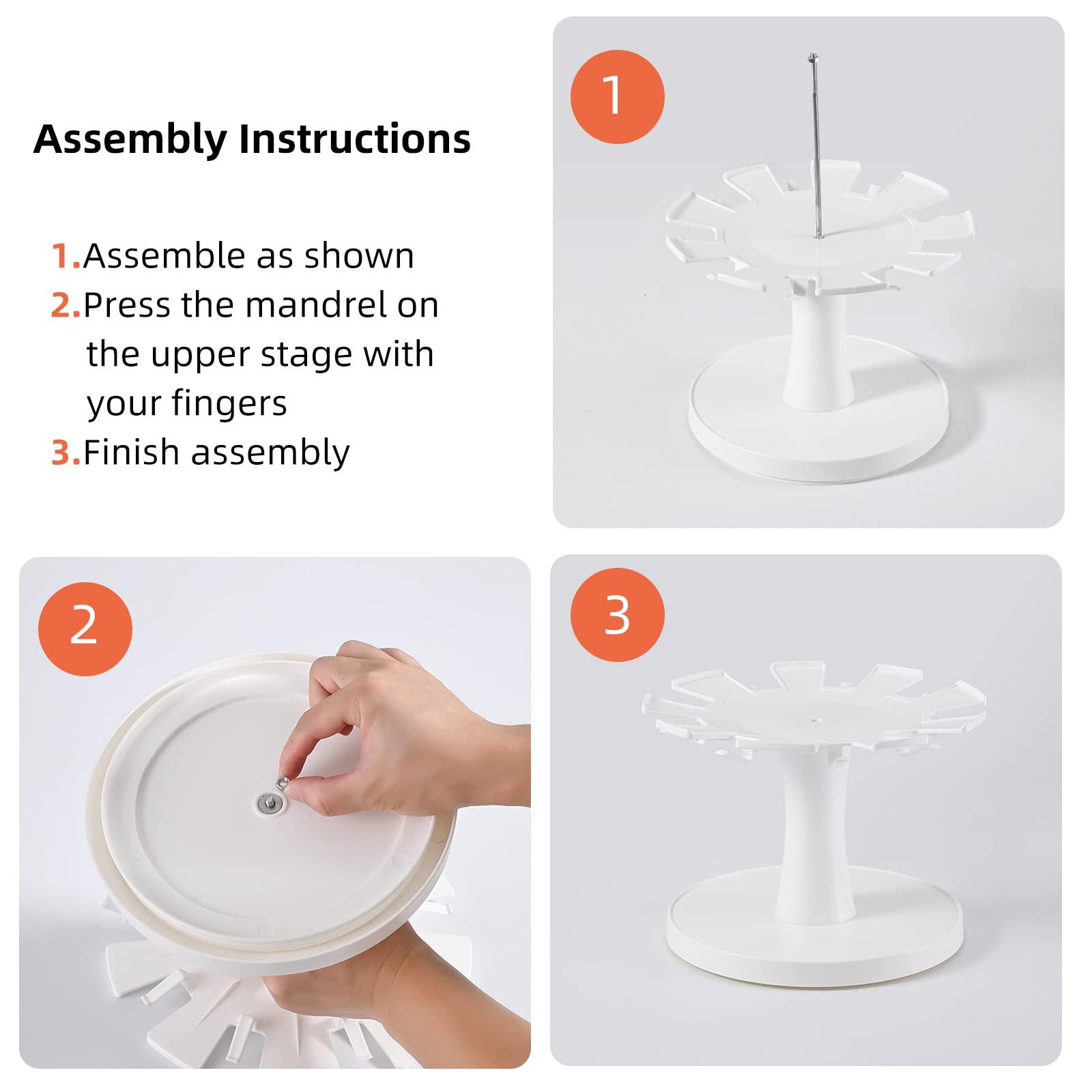 NEALYSEA Coffee Mug Holder, Rotatable Cup Stand with 9 Hooks, Tea Cup Rack for Saucers and Coffee Pod Holder, Mug Tree for Coffee Counter Bar and Kitchen