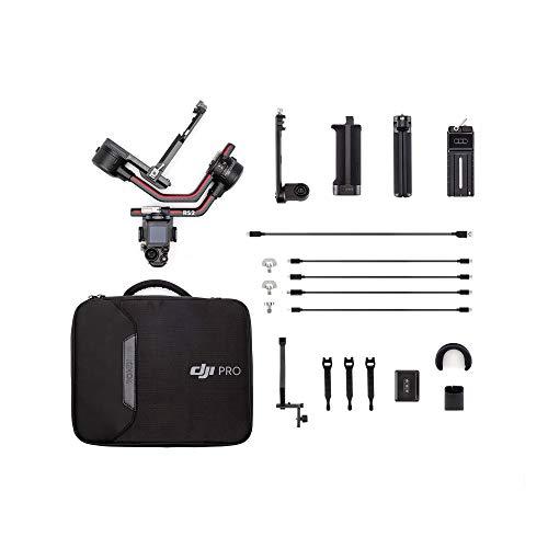 DJI RS 2 - 3-Axis Gimbal Stabilizer for DSLR and Mirrorless Cameras, Nikon, Sony, Panasonic, Canon, Fuji, 10lbs Tested Payload, 1.4” Full-Color Touchscreen, Carbon Fiber Construction, Black