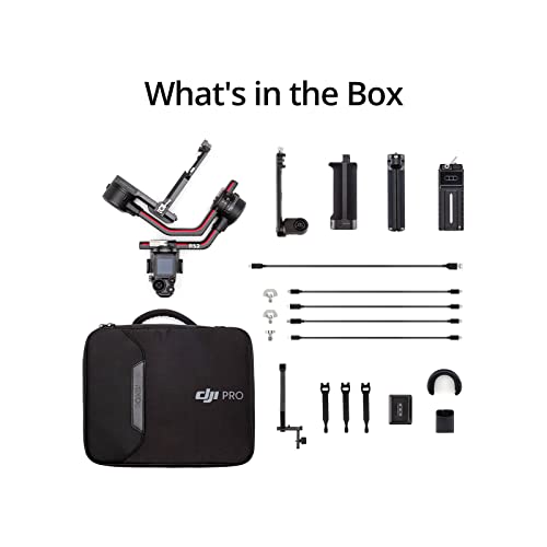 DJI RS 2 - 3-Axis Gimbal Stabilizer for DSLR and Mirrorless Cameras, Nikon, Sony, Panasonic, Canon, Fuji, 10lbs Tested Payload, 1.4” Full-Color Touchscreen, Carbon Fiber Construction, Black