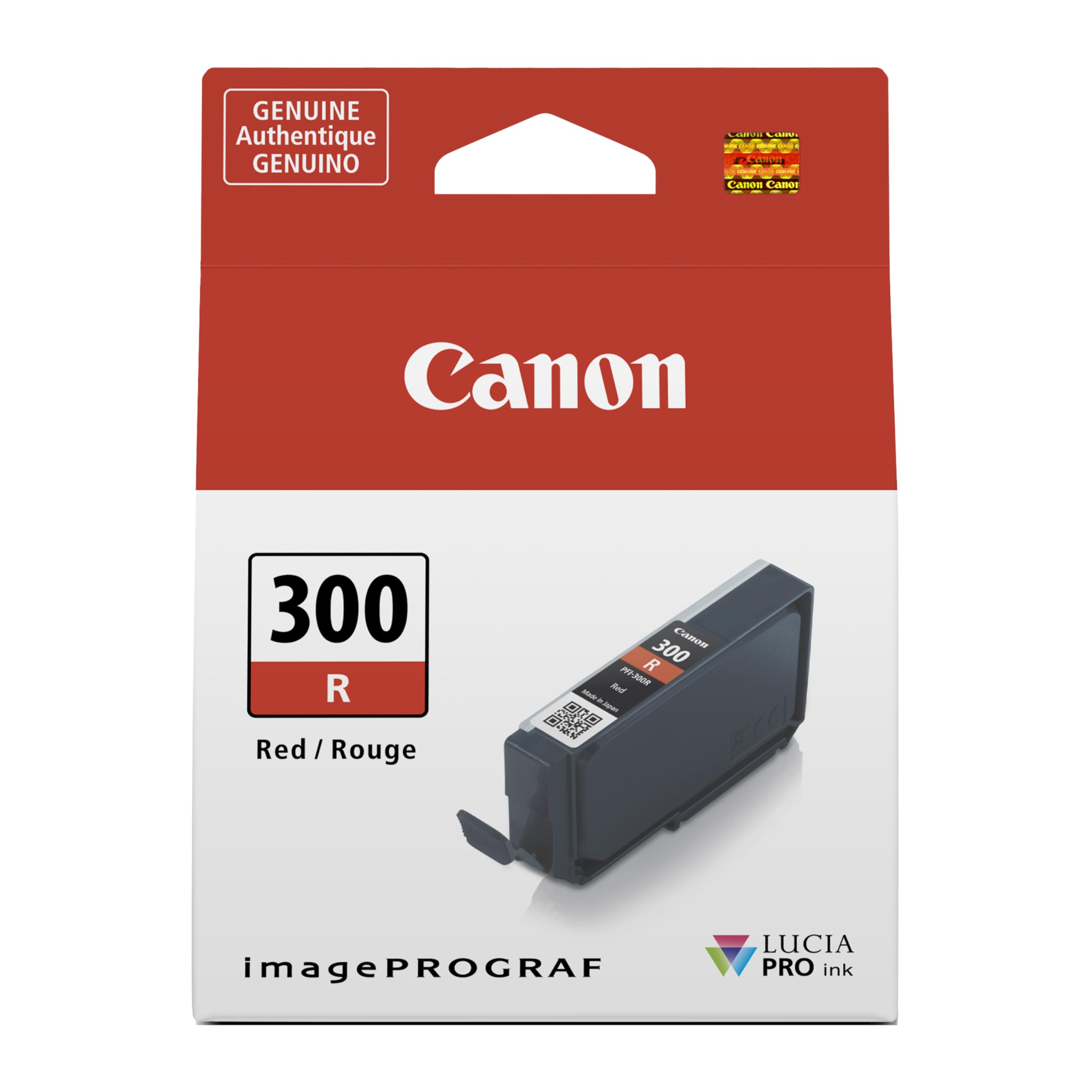 Canon PFI-300 Lucia PRO Ink, Red, Compatible to imagePROGRAF PRO-300 Printer