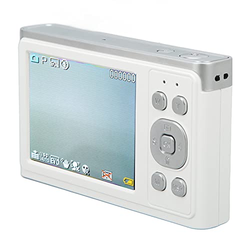 Mini Digital Camera, 14in Screw Interface 2.88in IPS HD Screen LED Fill Light 16X Zoom Digital Camera 50MP Pixels for Shooting (White)
