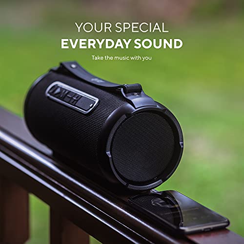 Tyler Wireless Bluetooth Speaker Water Resistant Long Range 300 watt Rechargeable Boombox USB MP3 Micro SD AUX Inputs Fm Radio Sound & Bass Carry Strap Lightweight for Home Outdoor Stereo