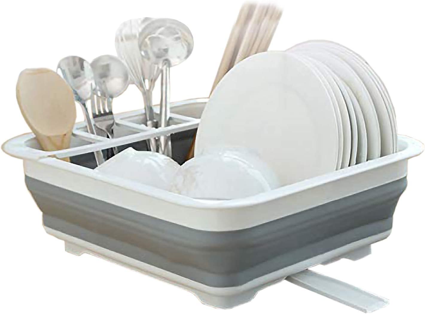 Collapsible Dish Drying Rack Portable Drainer Dinnerware Kitchen RV Campers Travel Trailer Storage Tray