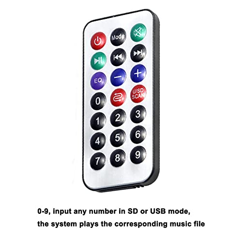 Bluetooth MP3 Decoding Board, Golden^Li 12V Wireless Bluetooth Audio Remote Module Support TF SD Card/ USB / FM Radio for Speaker or Other Appliances