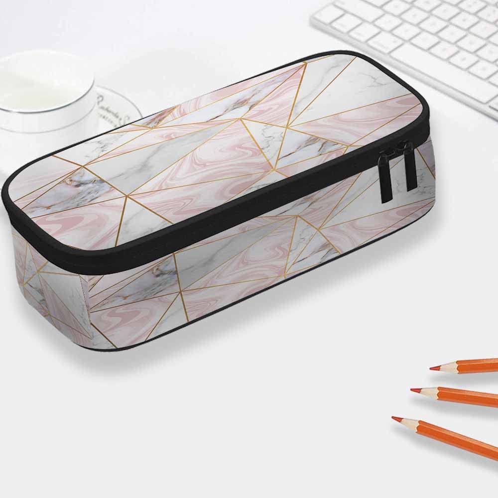 Yekiua T-Rex Surfer Pencil Case Happy Dinosaur Surfer Wearing Sunglasses Big Capacity Pencil Pouch Office College School Makeup Bag For Teens Girls Adults Student