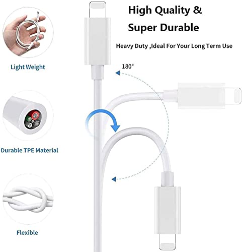 iPhone Aux Cord for car, [Apple MFi Certified] 3.3ft Lightning to 3.5mm Aux Audio Auxiliary Cable,Home Stereo, Speaker, Headphone Compatible with iPhone 13/12/11/XS/XR/X/8/7/iPad (White)