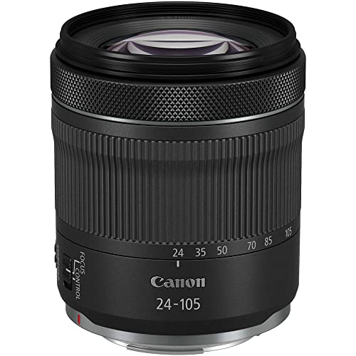 Camera Bundle for Canon EOS R5 Mirrorless Camera with RF 24-105mm f/4-7.1 is STM Lens, 3 Batteries, LED Light, 256Gb High Speed Memory Card + Accessories Kit