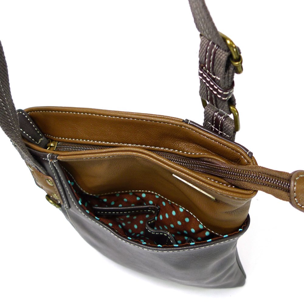 CHALA SWING Pack Smartphone Cross-Body Purse Purse Charm (Brown 619 Paw)